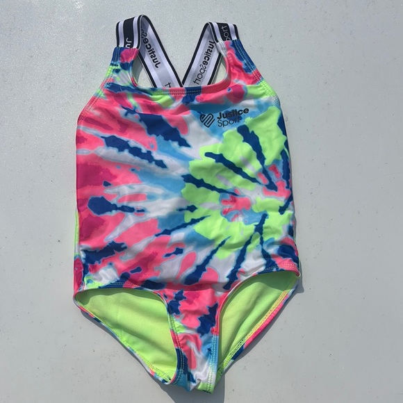 Justice | Swim | Justice Pink And Blue One Piece Swimsuit With ...